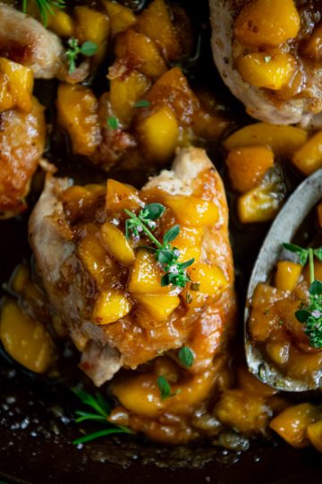 One Skillet Peach Chicken - The Seasoned Mom