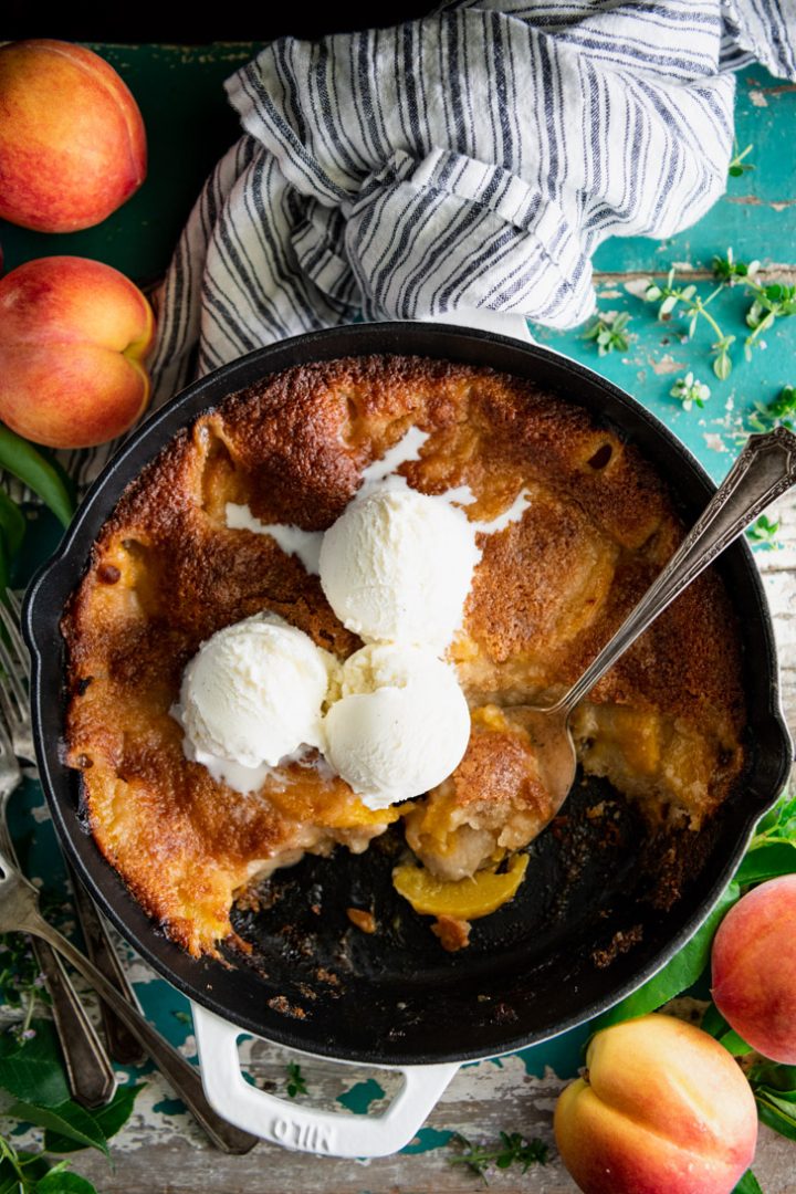 Easy Bisquick Peach Cobbler - The Seasoned Mom