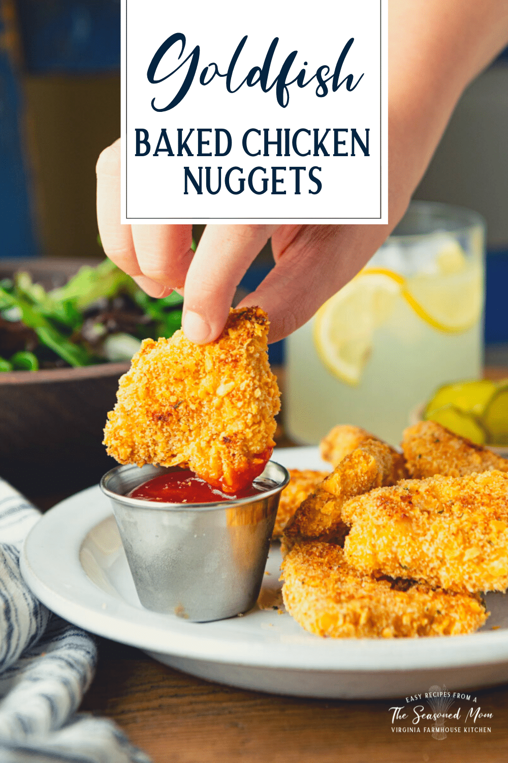 Goldfish Baked Chicken Nuggets - The Seasoned Mom