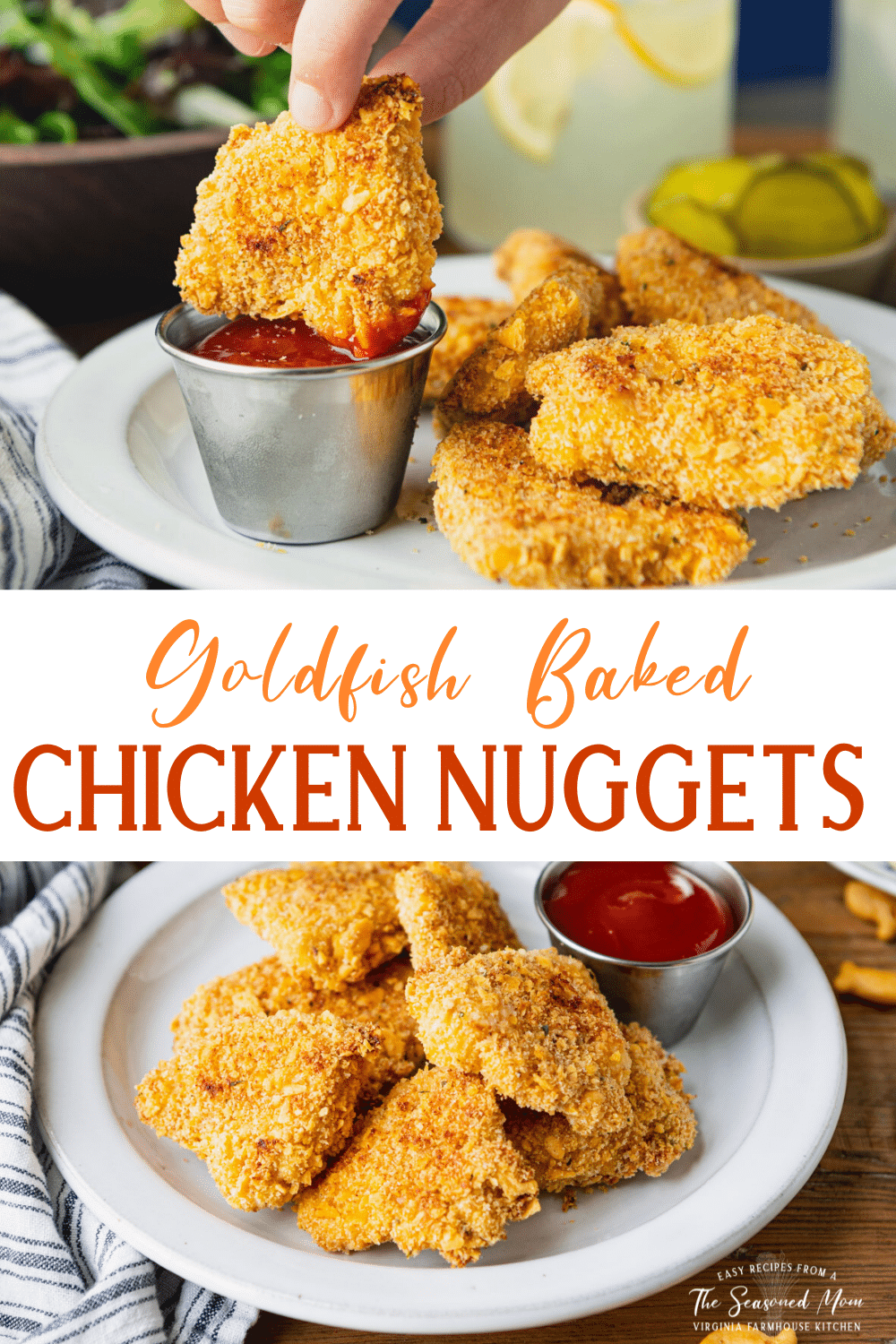 Goldfish Baked Chicken Nuggets - The Seasoned Mom