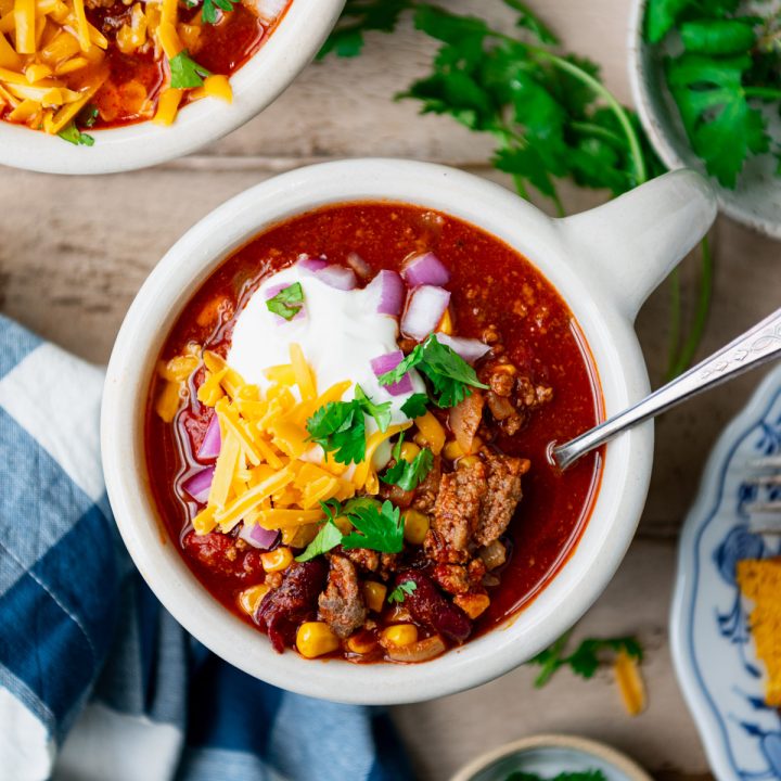 Taco Chili {Stovetop or Crock Pot} - The Seasoned Mom
