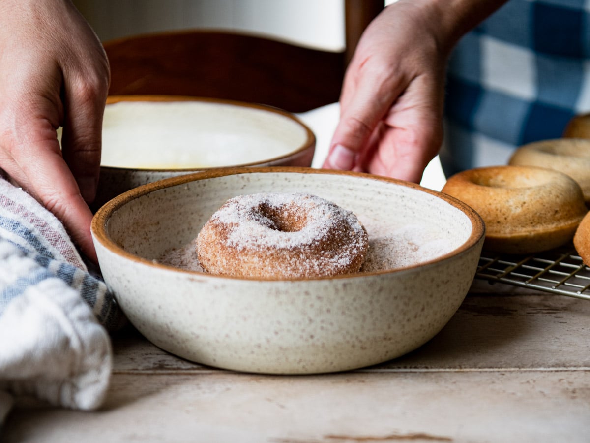 Baked Apple Cider Donuts - The Seasoned Mom