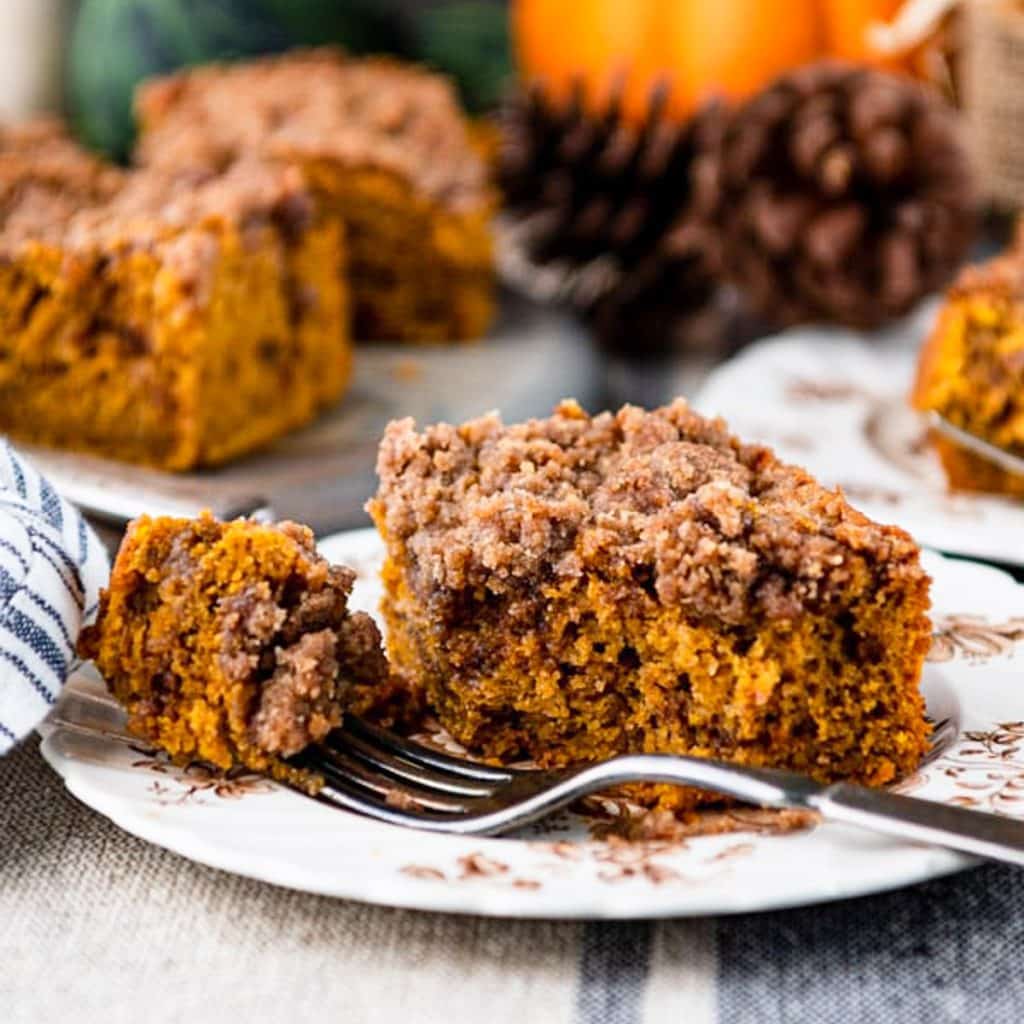 Pumpkin Coffee Cake with Cake Mix - The Seasoned Mom