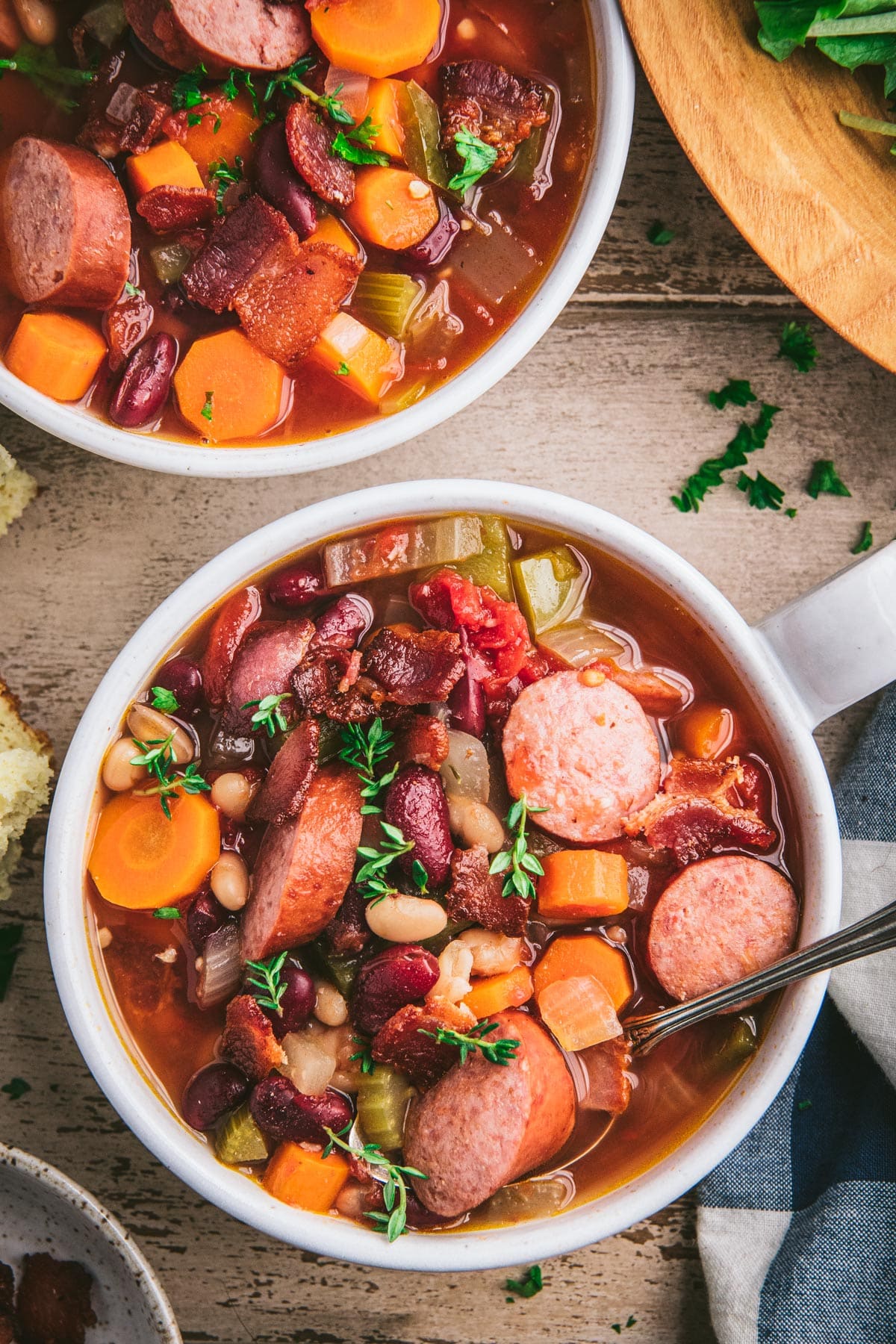 Sausage and Bean Soup - The Seasoned Mom