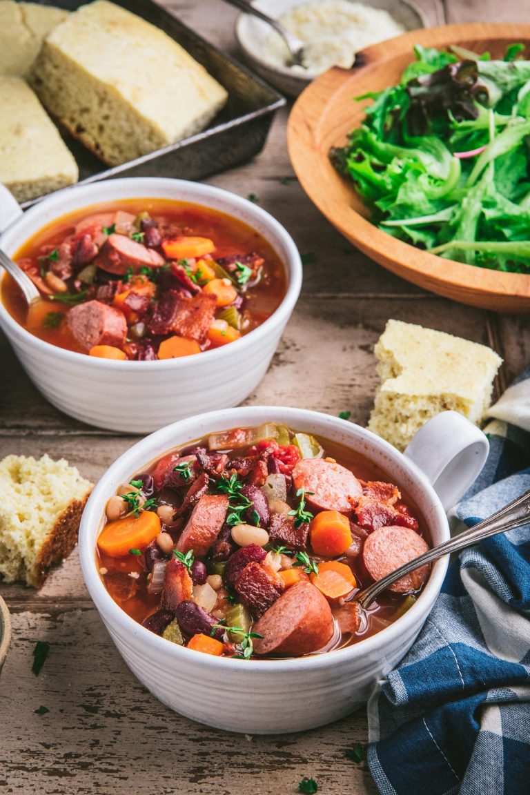 Sausage and Bean Soup - The Seasoned Mom