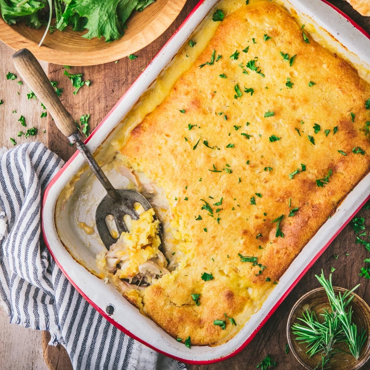 BBQ Chicken Cornbread Casserole - The Seasoned Mom