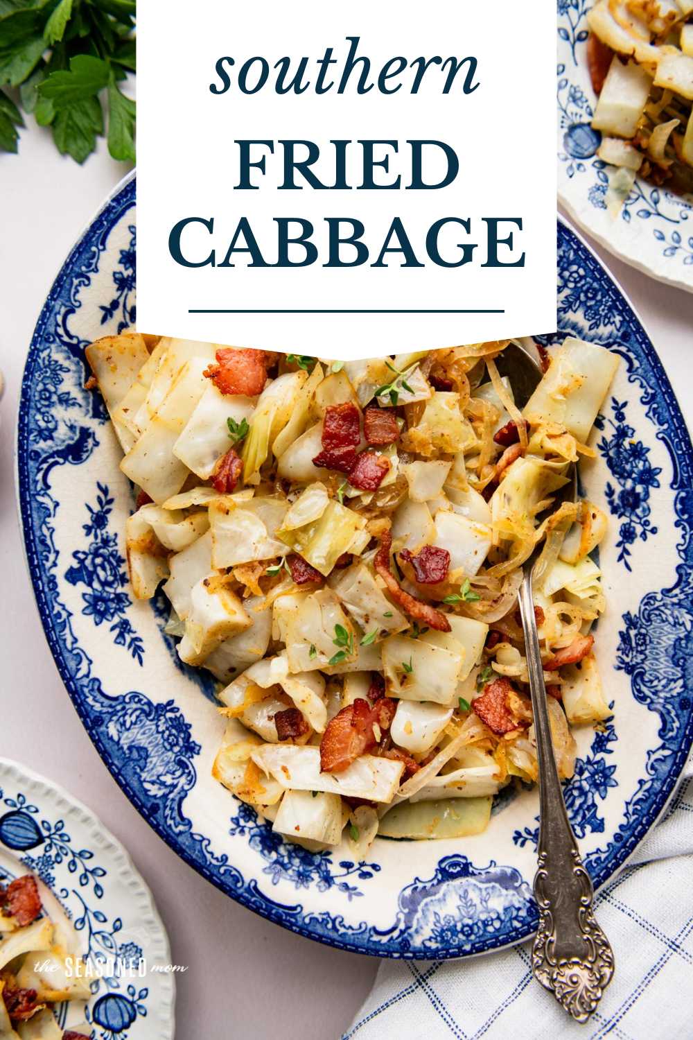 Southern Fried Cabbage with Bacon and Apples - The Seasoned Mom