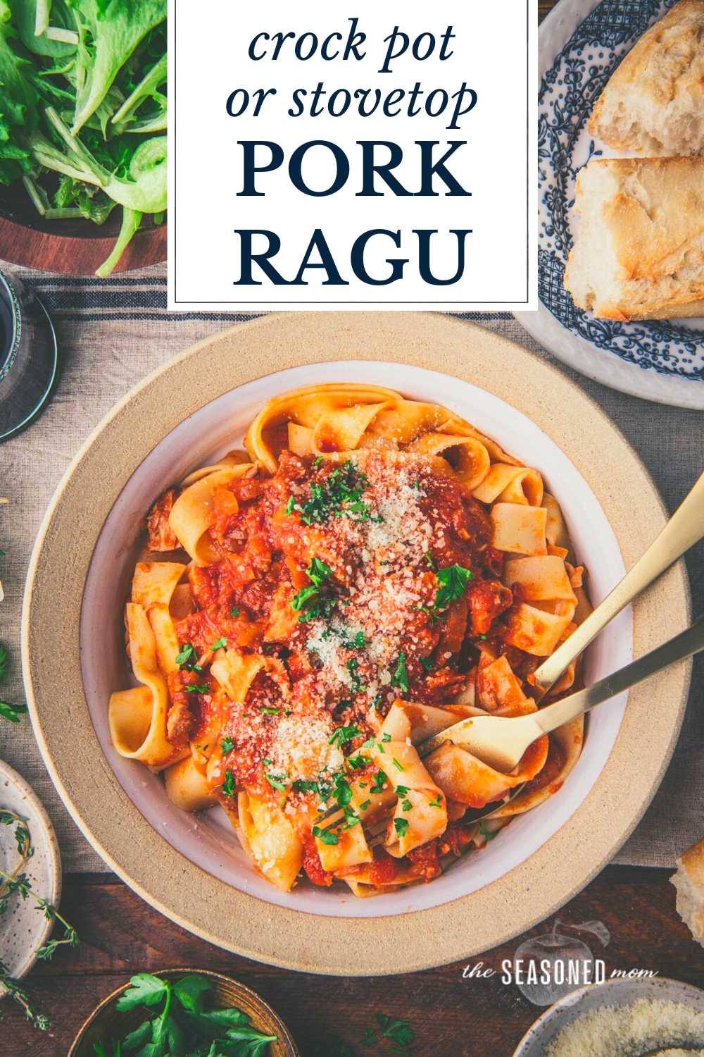 Pork Ragu {Crock Pot or Stovetop} - The Seasoned Mom