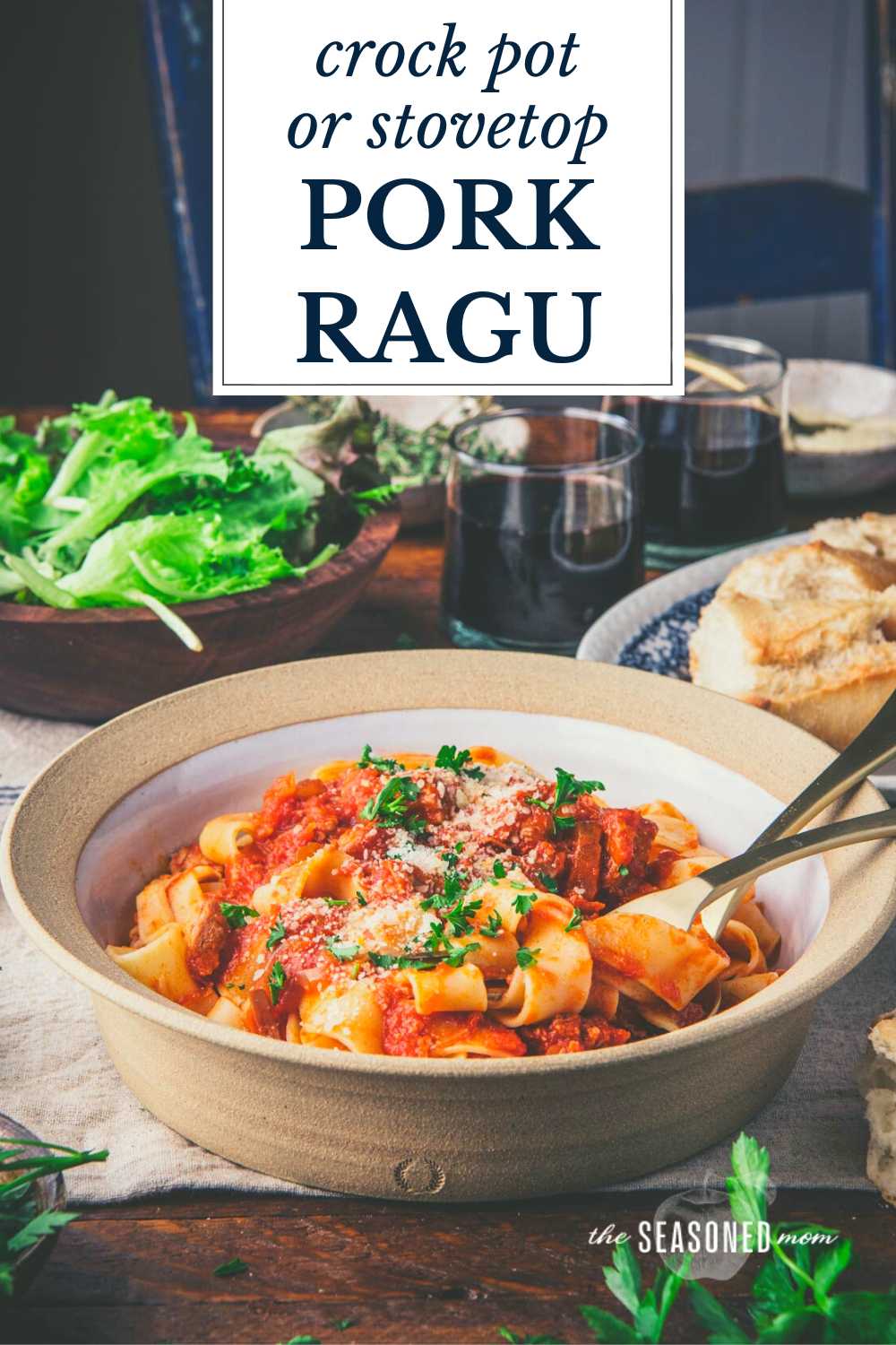 Pork Ragu {Crock Pot or Stovetop} - The Seasoned Mom