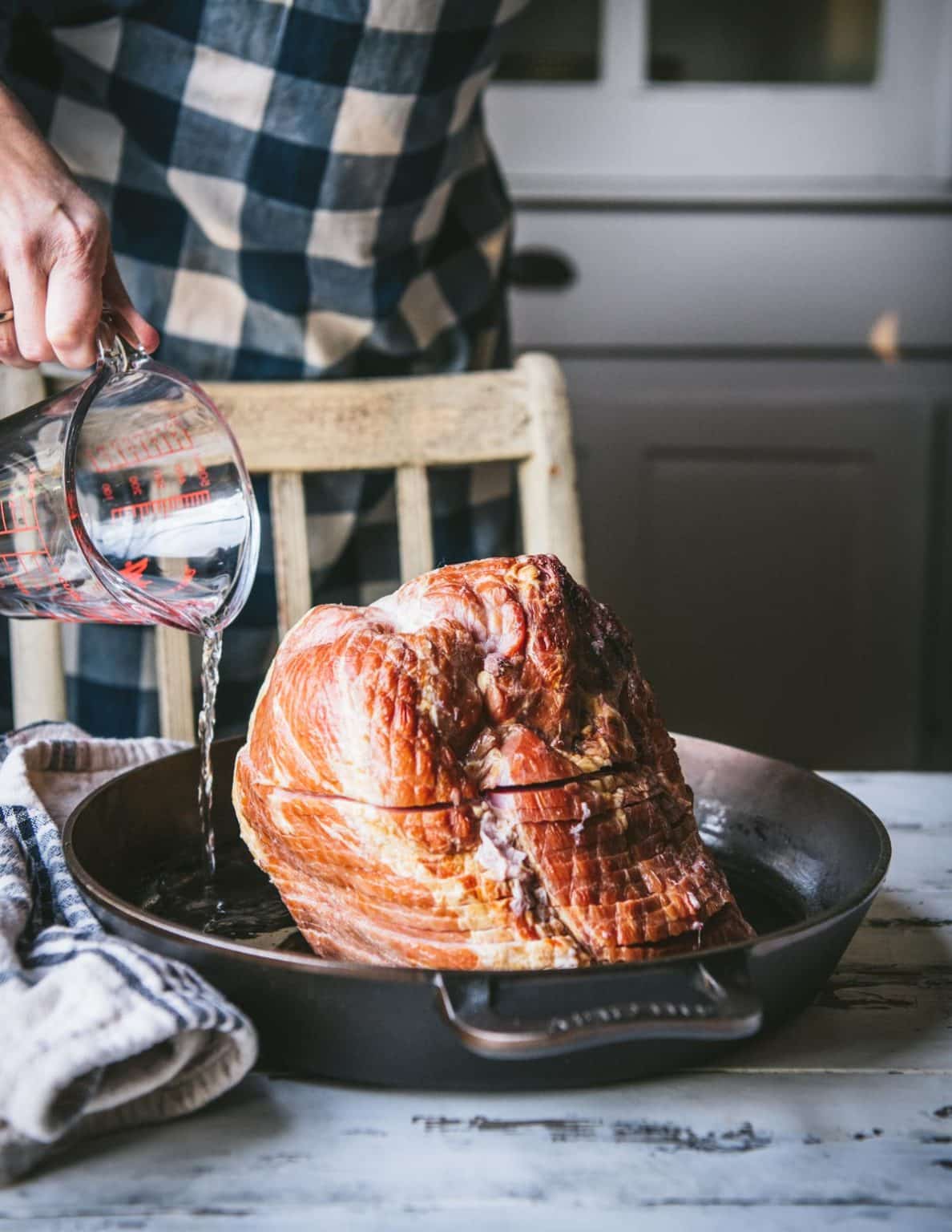 Brown Sugar Bourbon Glazed Ham - The Seasoned Mom