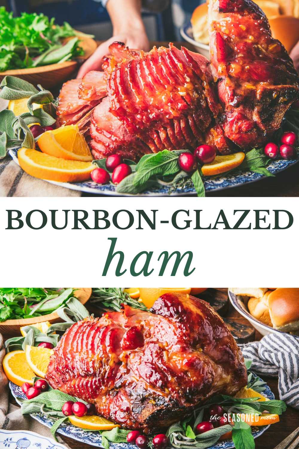 Brown Sugar Bourbon Glazed Ham - The Seasoned Mom