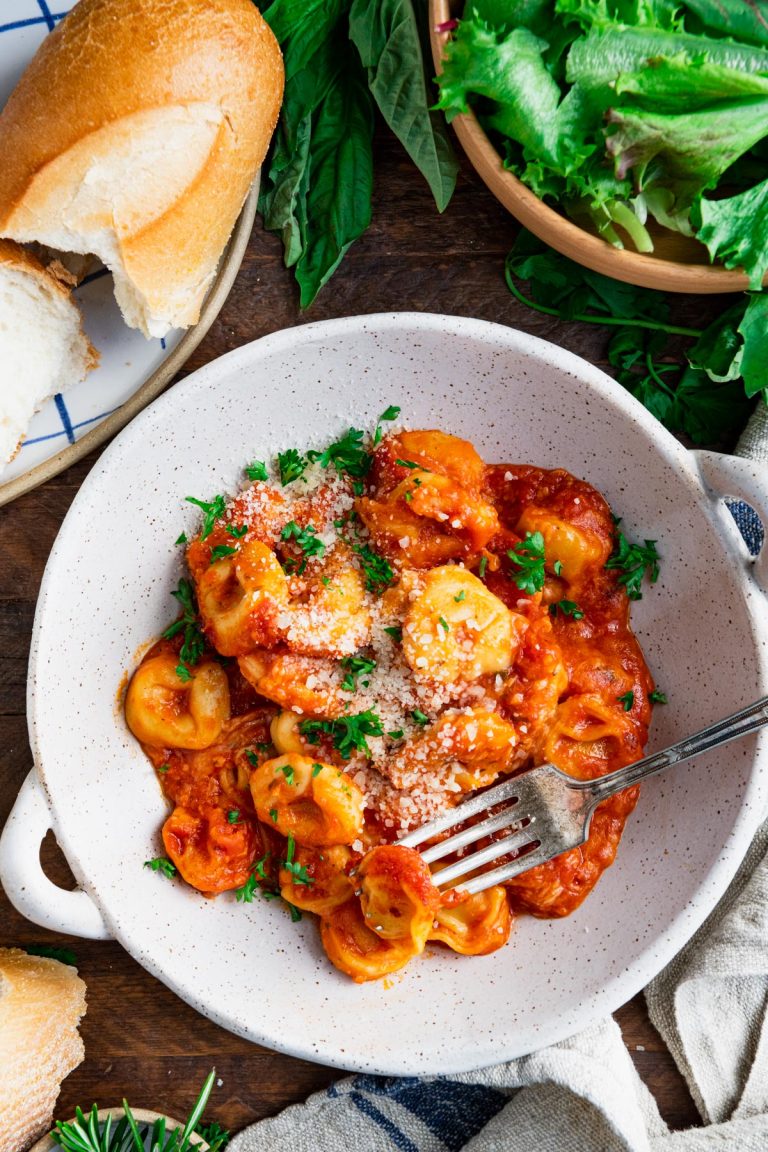 4-Ingredient Baked Tortellini - The Seasoned Mom