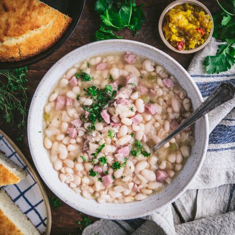 Old-Fashioned Southern Ham and Beans - The Seasoned Mom
