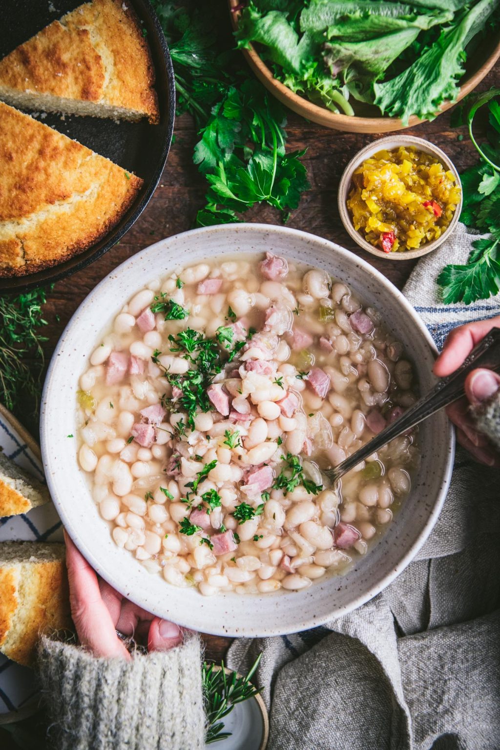 Old-Fashioned Southern Ham and Beans - The Seasoned Mom