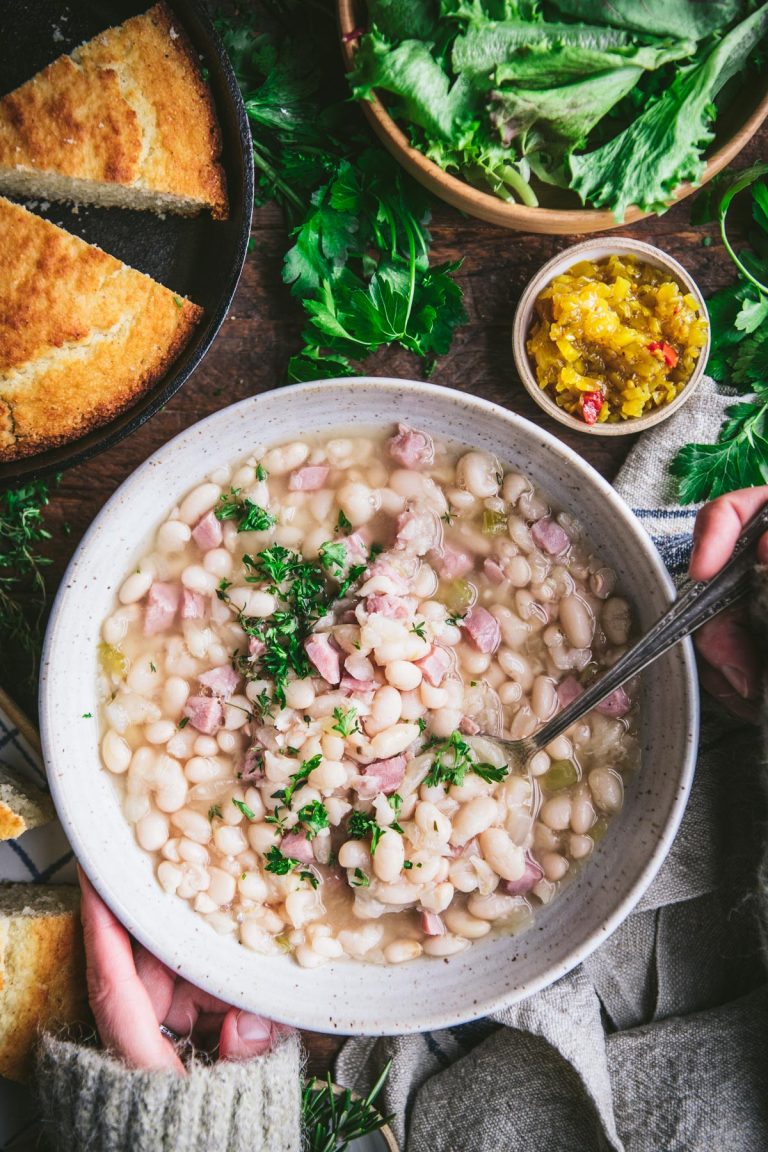 Old-Fashioned Southern Ham and Beans - The Seasoned Mom