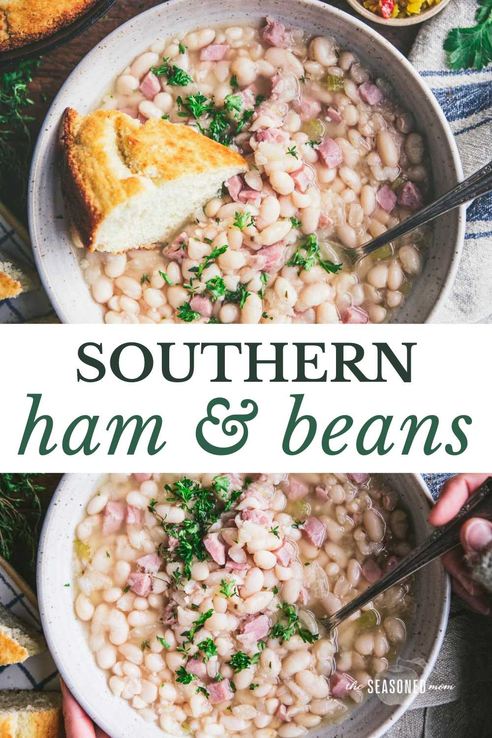 Old-Fashioned Southern Ham and Beans - The Seasoned Mom