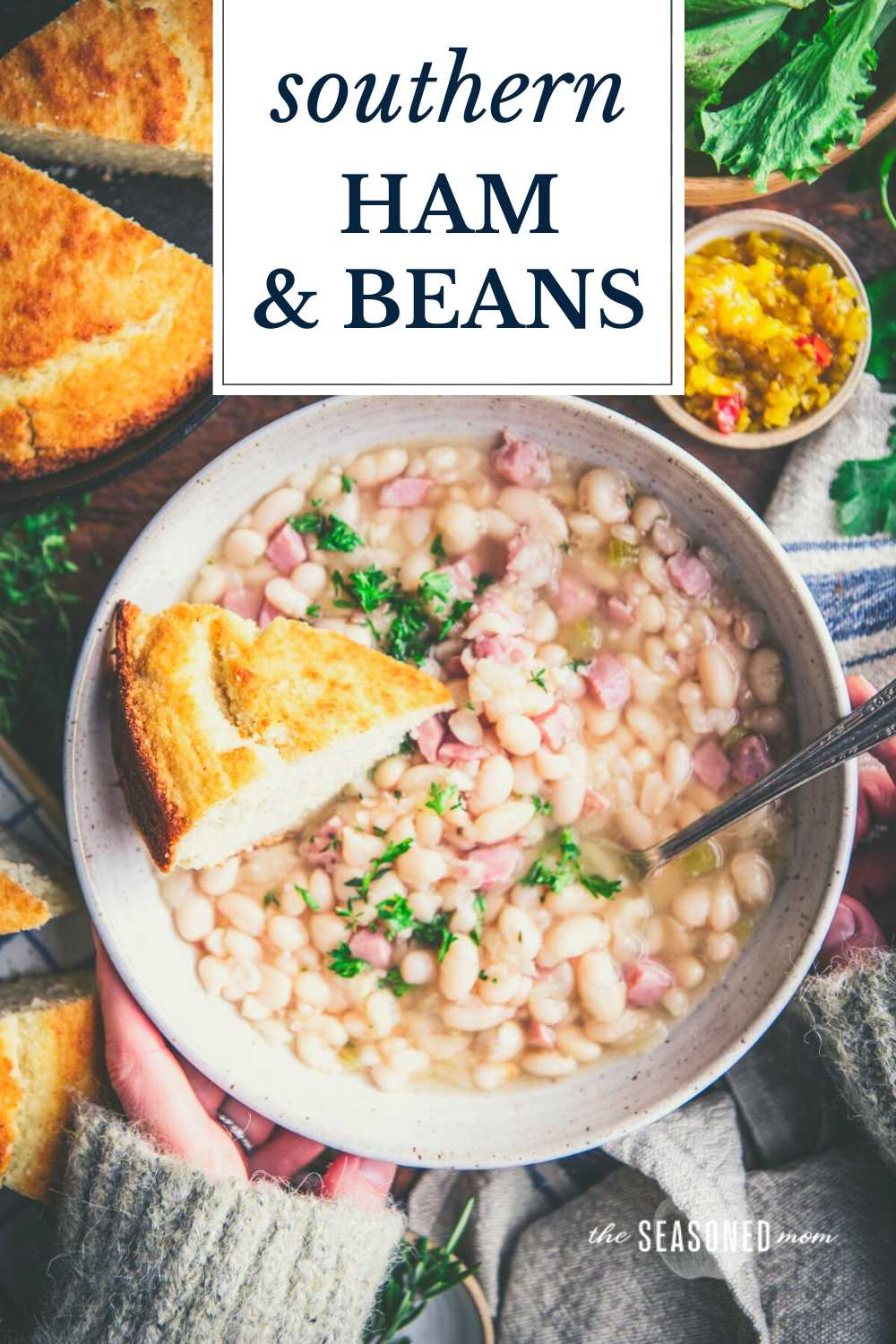 Old-Fashioned Southern Ham and Beans - The Seasoned Mom