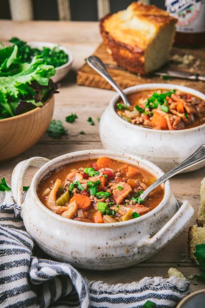 One Pot Ground Beef and Beans - The Seasoned Mom