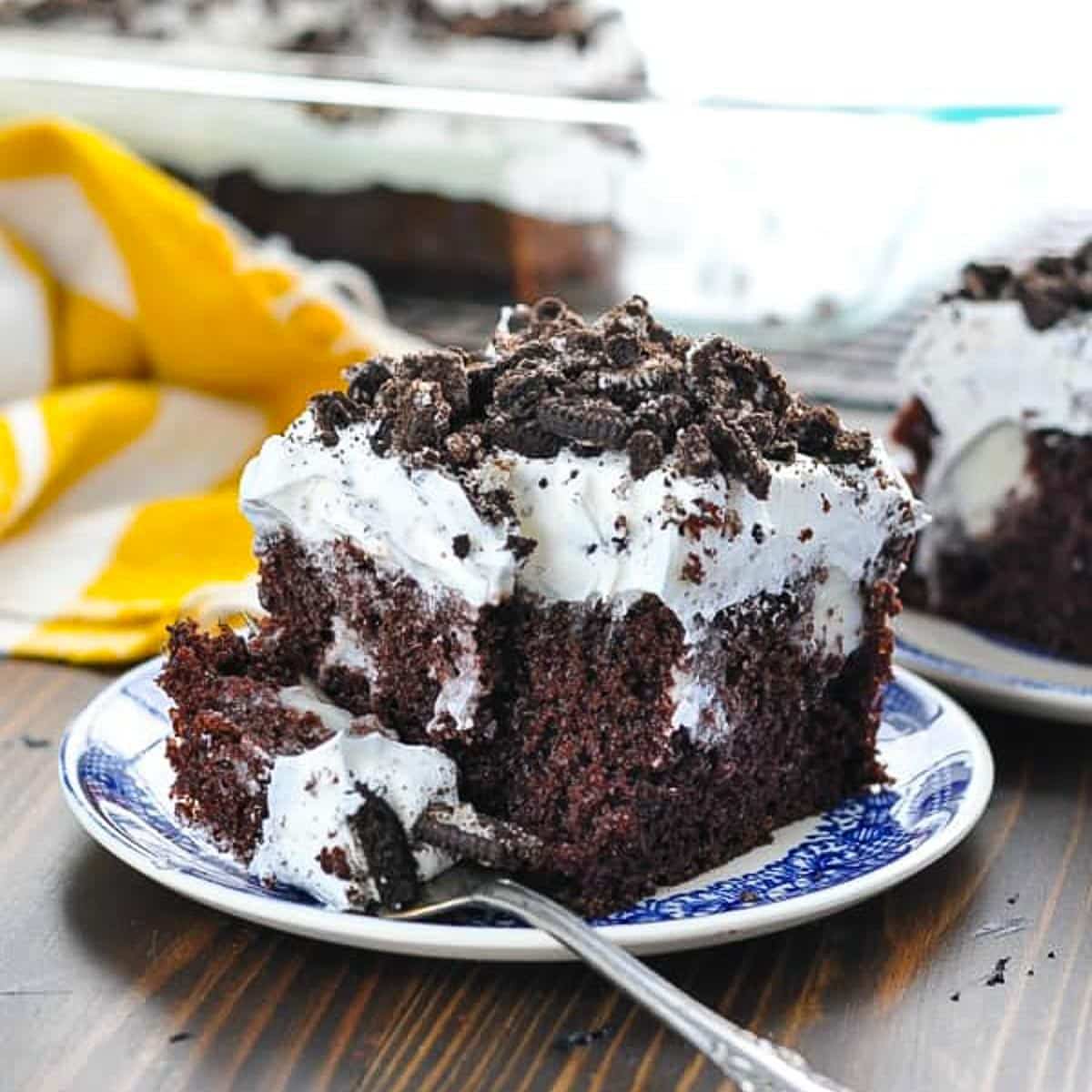 Chocolate Pudding Poke Cake