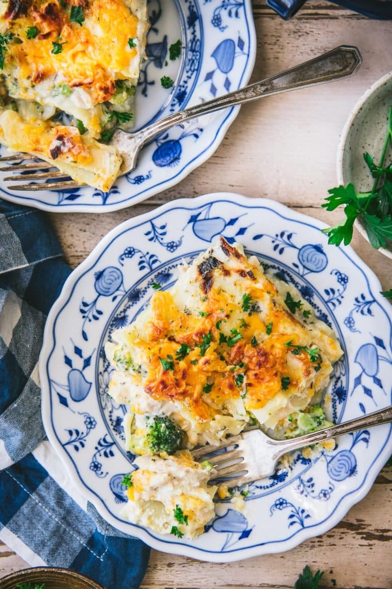 Cheddar Chicken Broccoli Lasagna Recipe - The Seasoned Mom