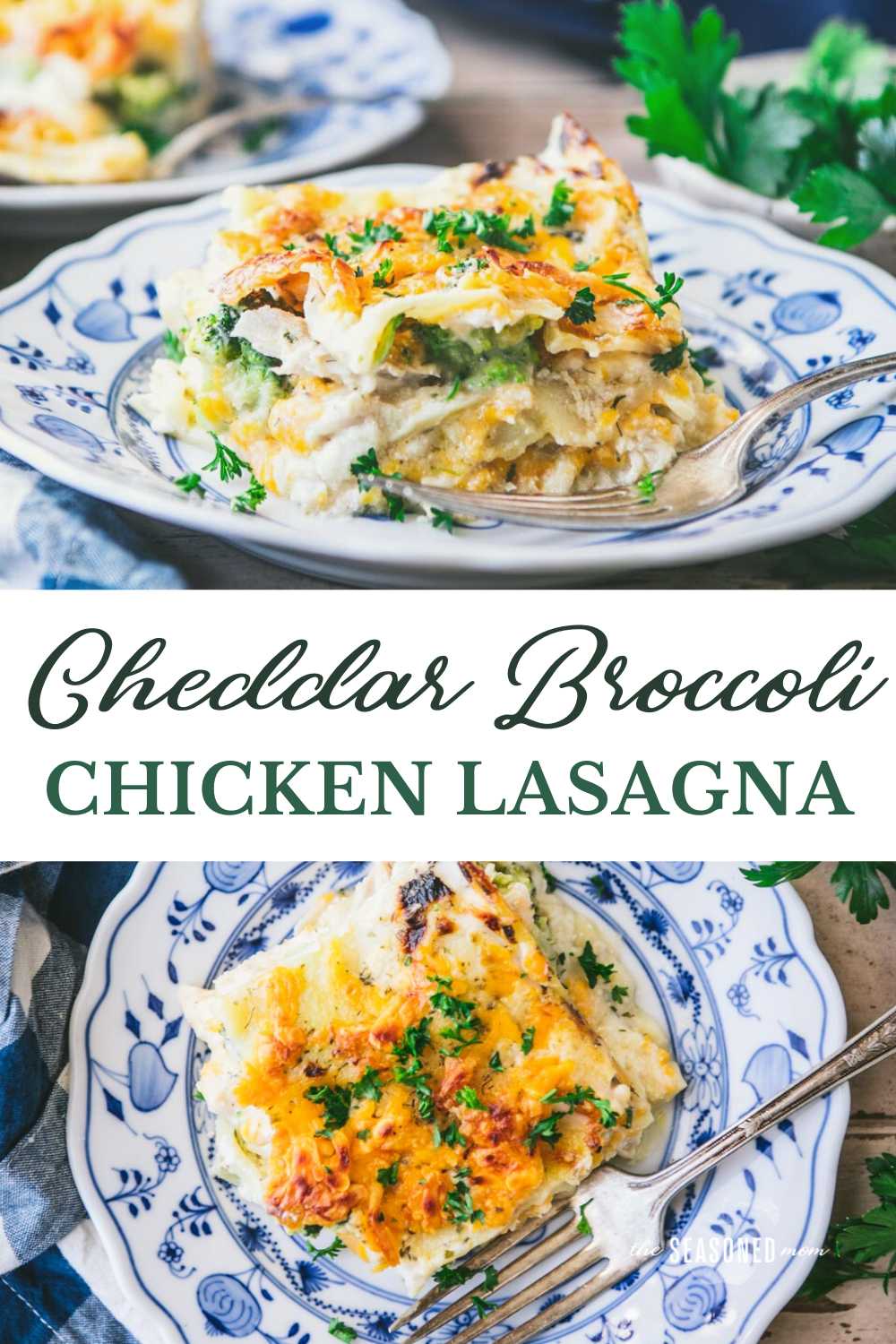 Cheddar Chicken Broccoli Lasagna Recipe - The Seasoned Mom