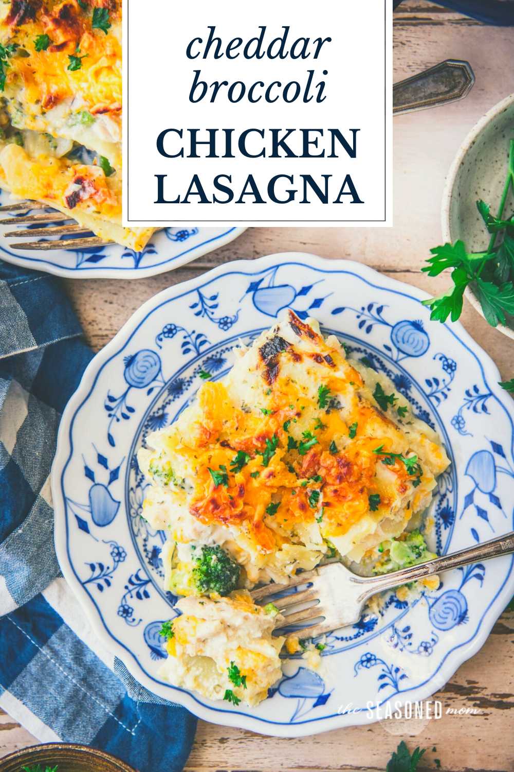 Cheddar Chicken Broccoli Lasagna Recipe - The Seasoned Mom