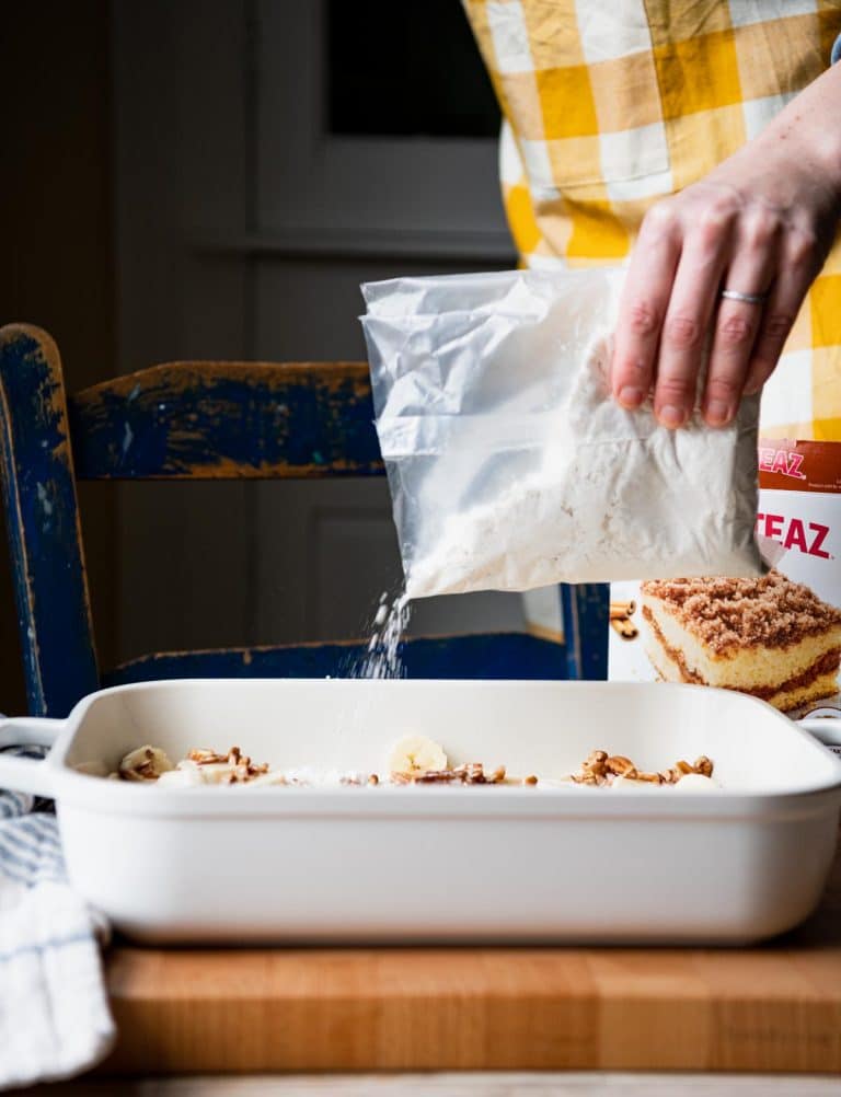 Easy Banana Dump Cake - The Seasoned Mom