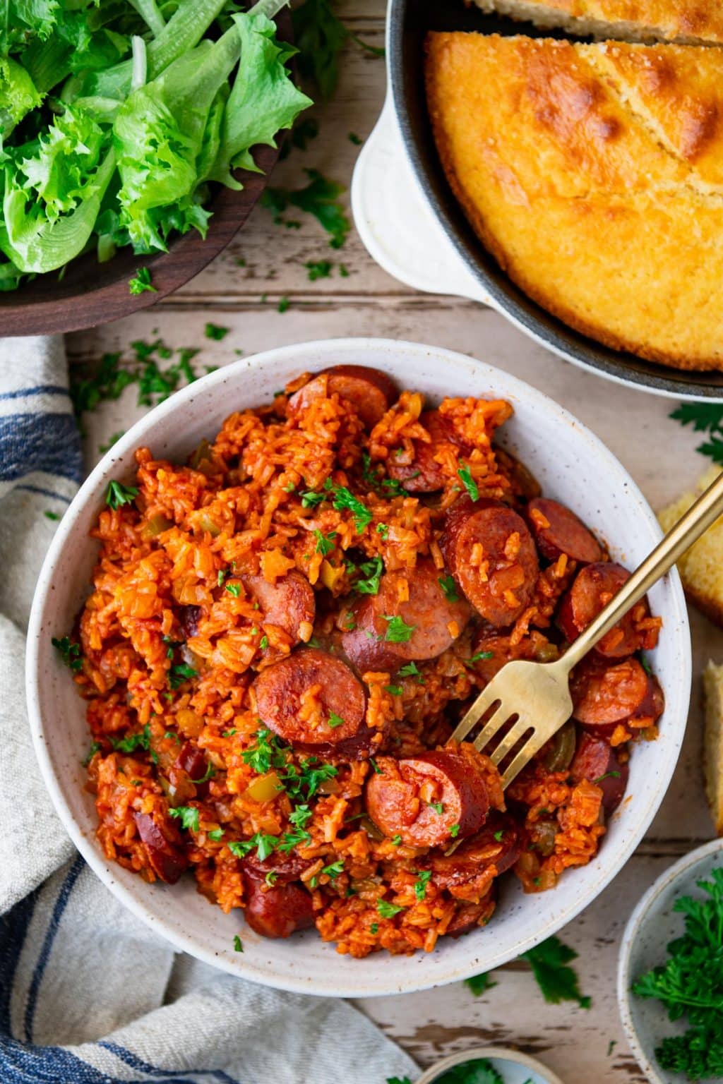 One Pan Smoked Sausage and Rice - The Seasoned Mom