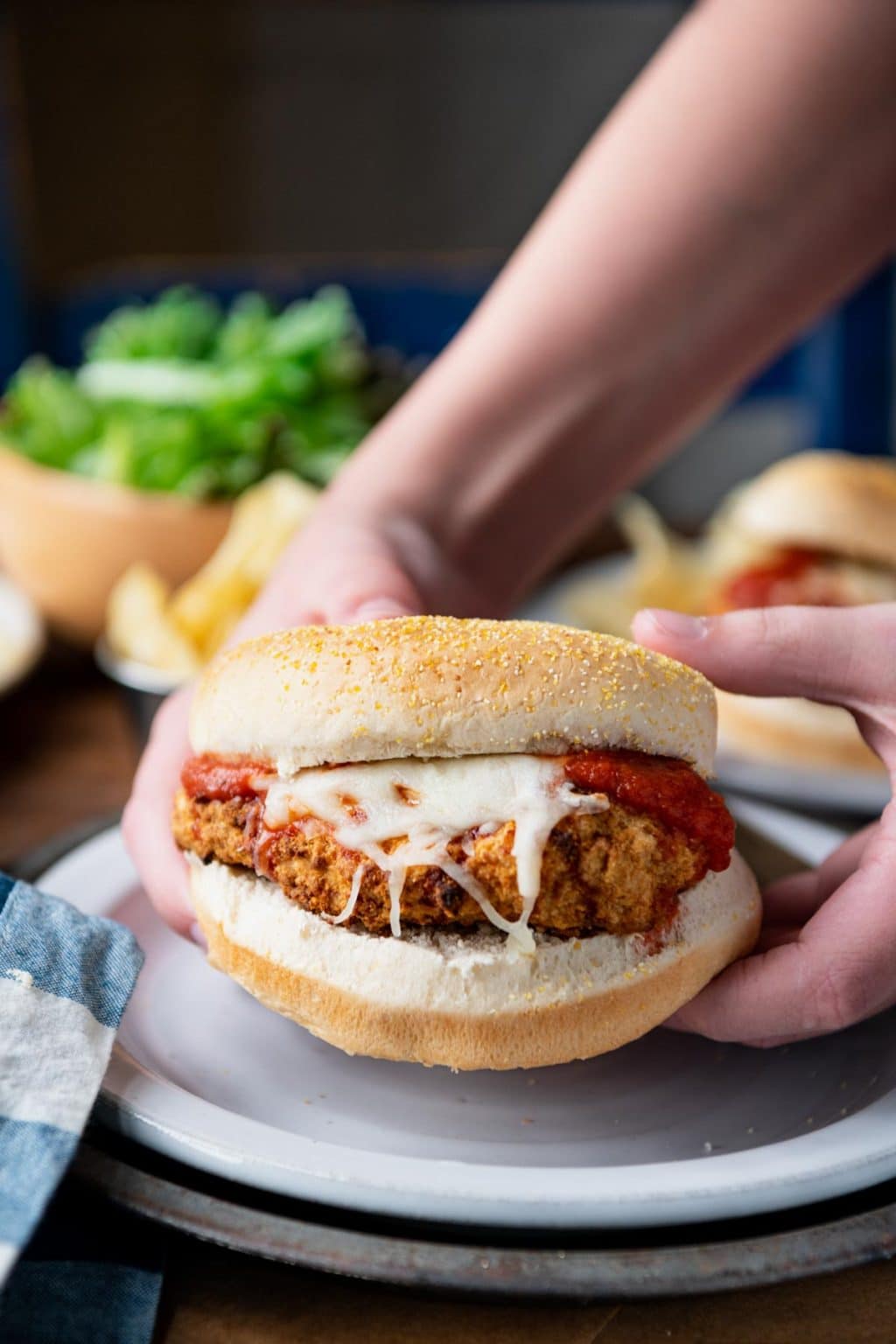 5-Ingredient Chicken Parmesan Sandwich - The Seasoned Mom