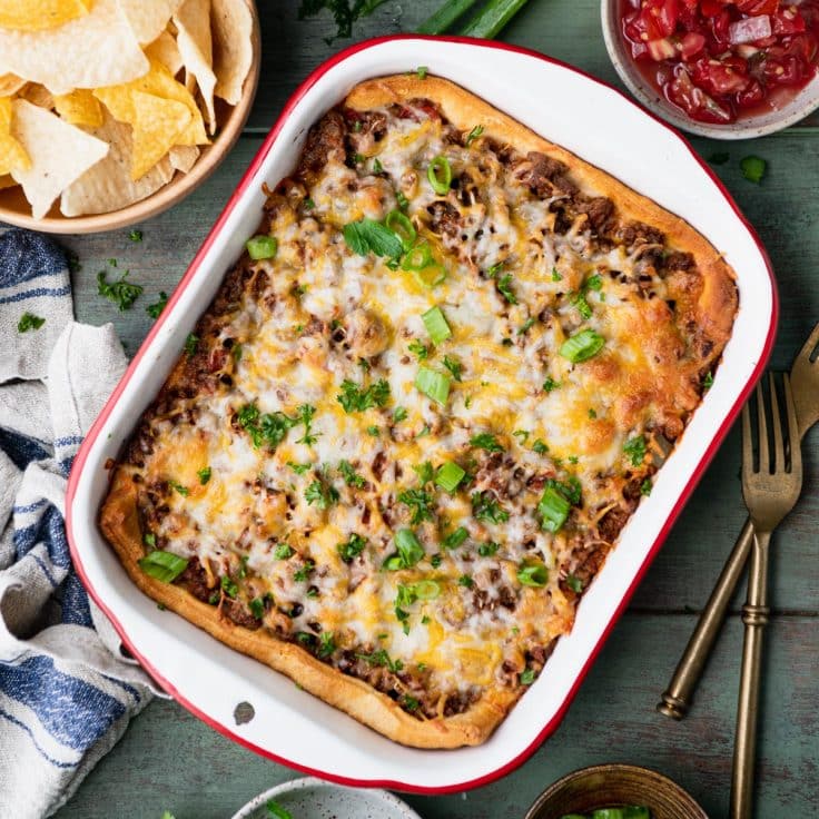 BBQ Ground Beef Cornbread Casserole - The Seasoned Mom