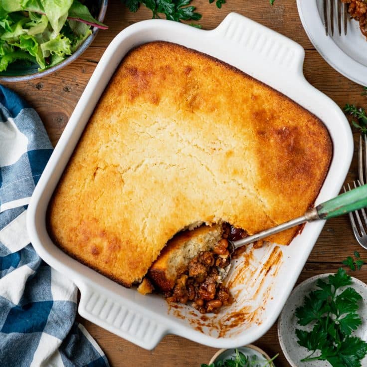 BBQ Ground Beef Cornbread Casserole - The Seasoned Mom