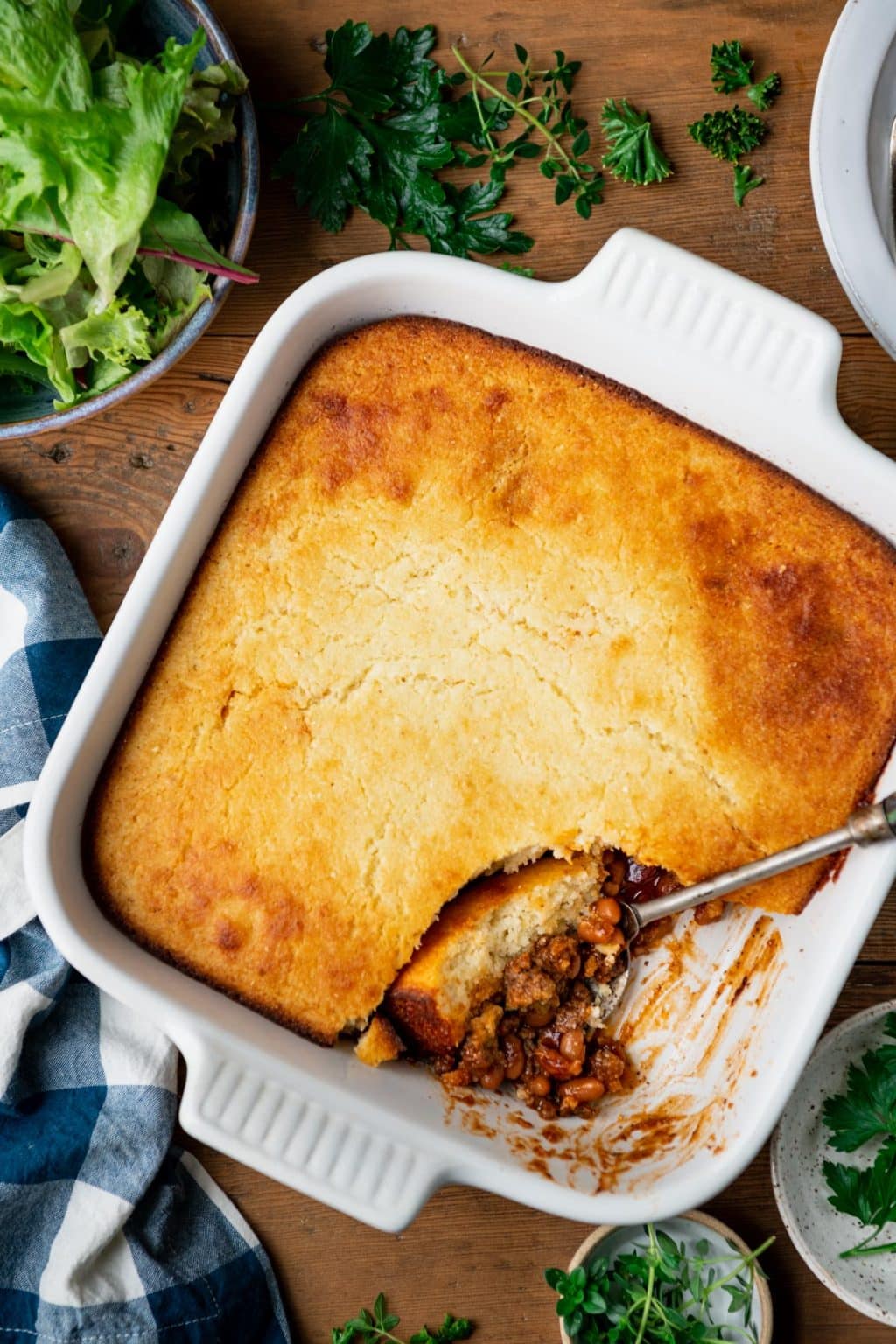 BBQ Ground Beef Cornbread Casserole - The Seasoned Mom