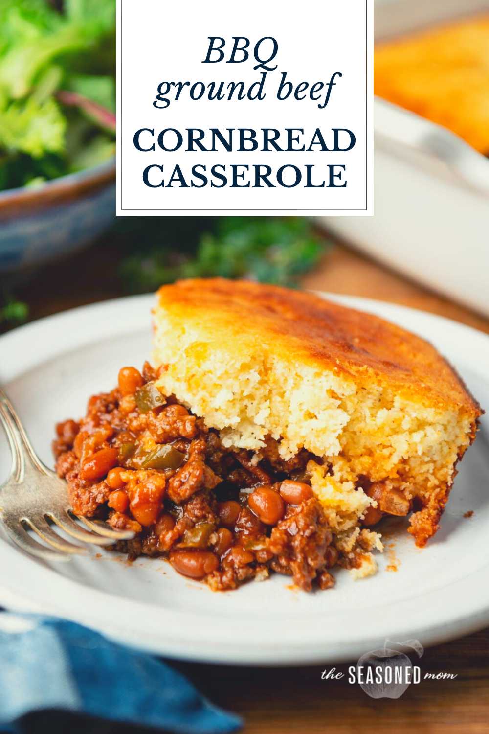 BBQ Ground Beef Cornbread Casserole - The Seasoned Mom