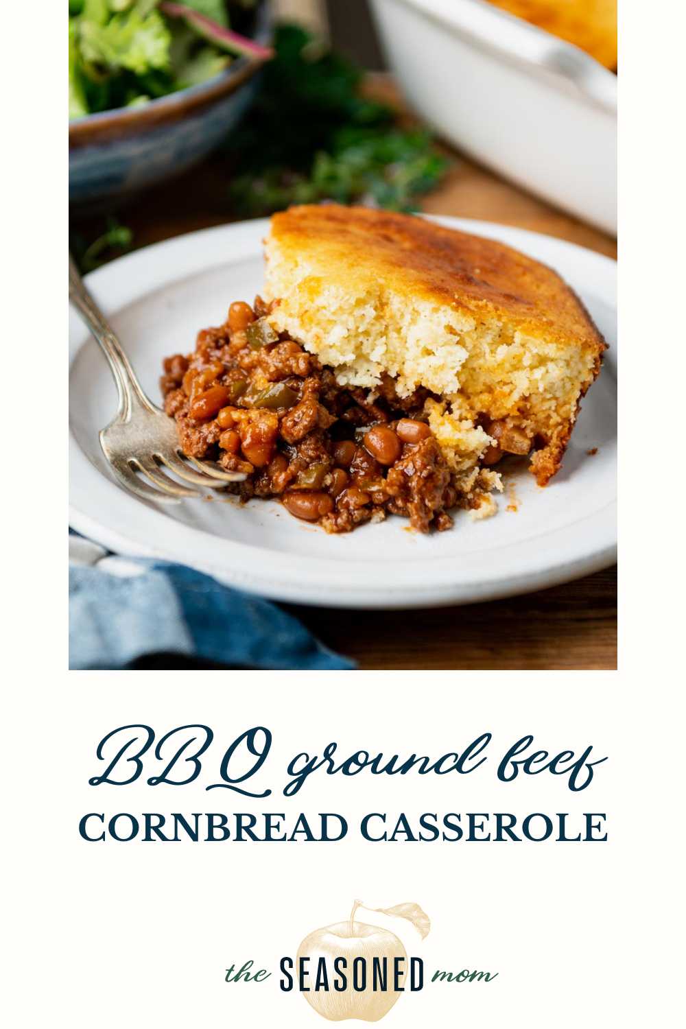 BBQ Ground Beef Cornbread Casserole - The Seasoned Mom