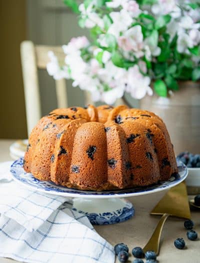 Southern Blueberry Pound Cake - The Seasoned Mom