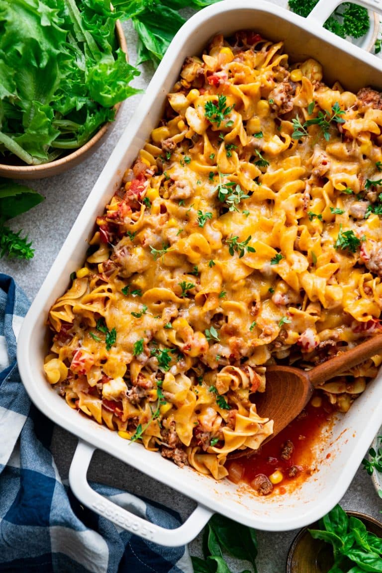 Ground Beef and Corn Casserole - The Seasoned Mom