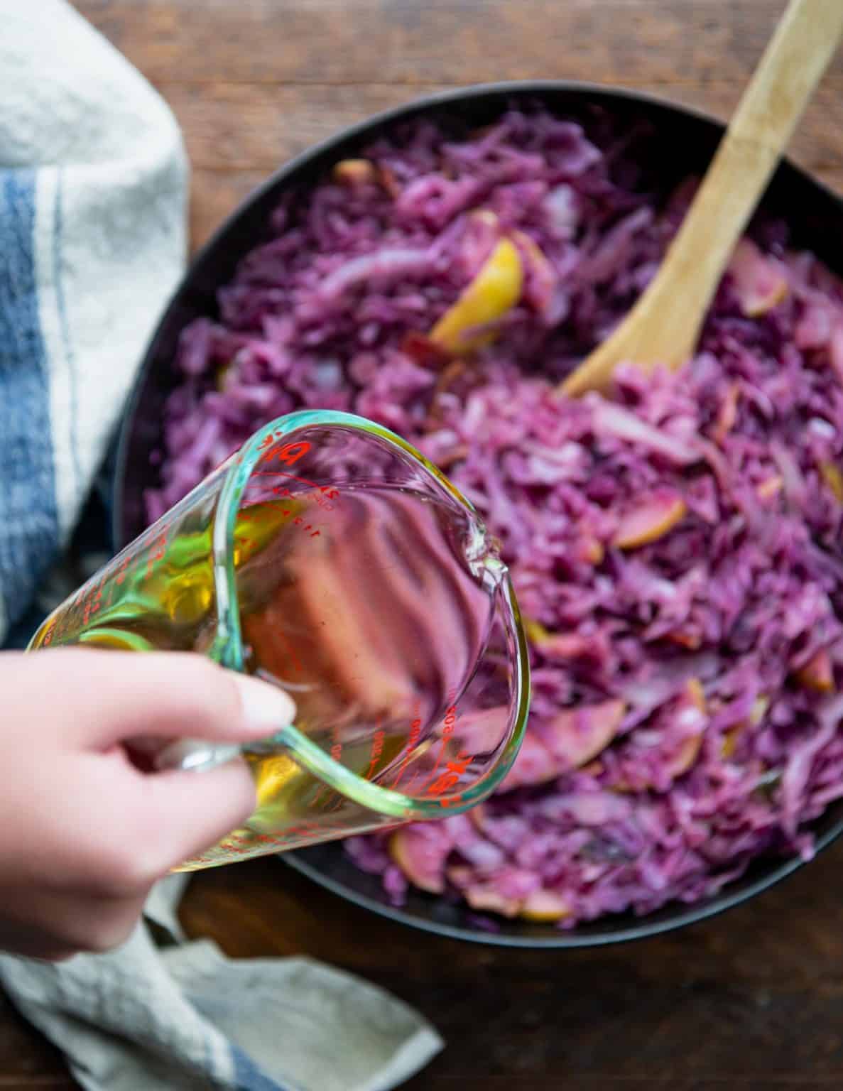 Braised Cabbage with Apples and Bacon - The Seasoned Mom