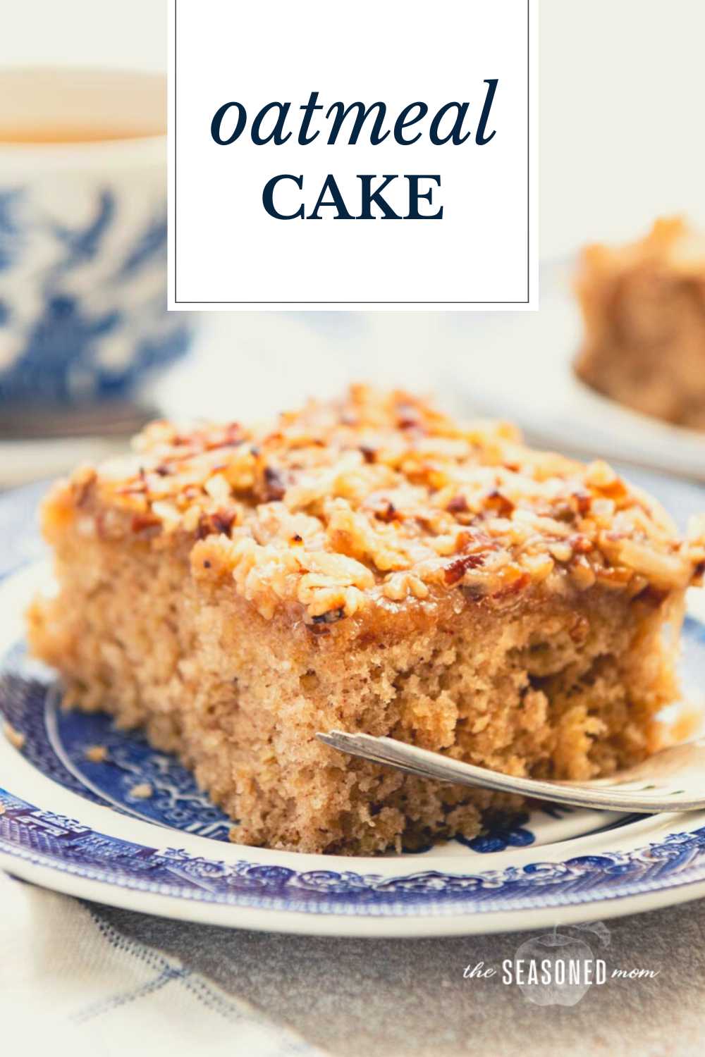 Oatmeal Cake with Coconut Pecan Frosting - The Seasoned Mom