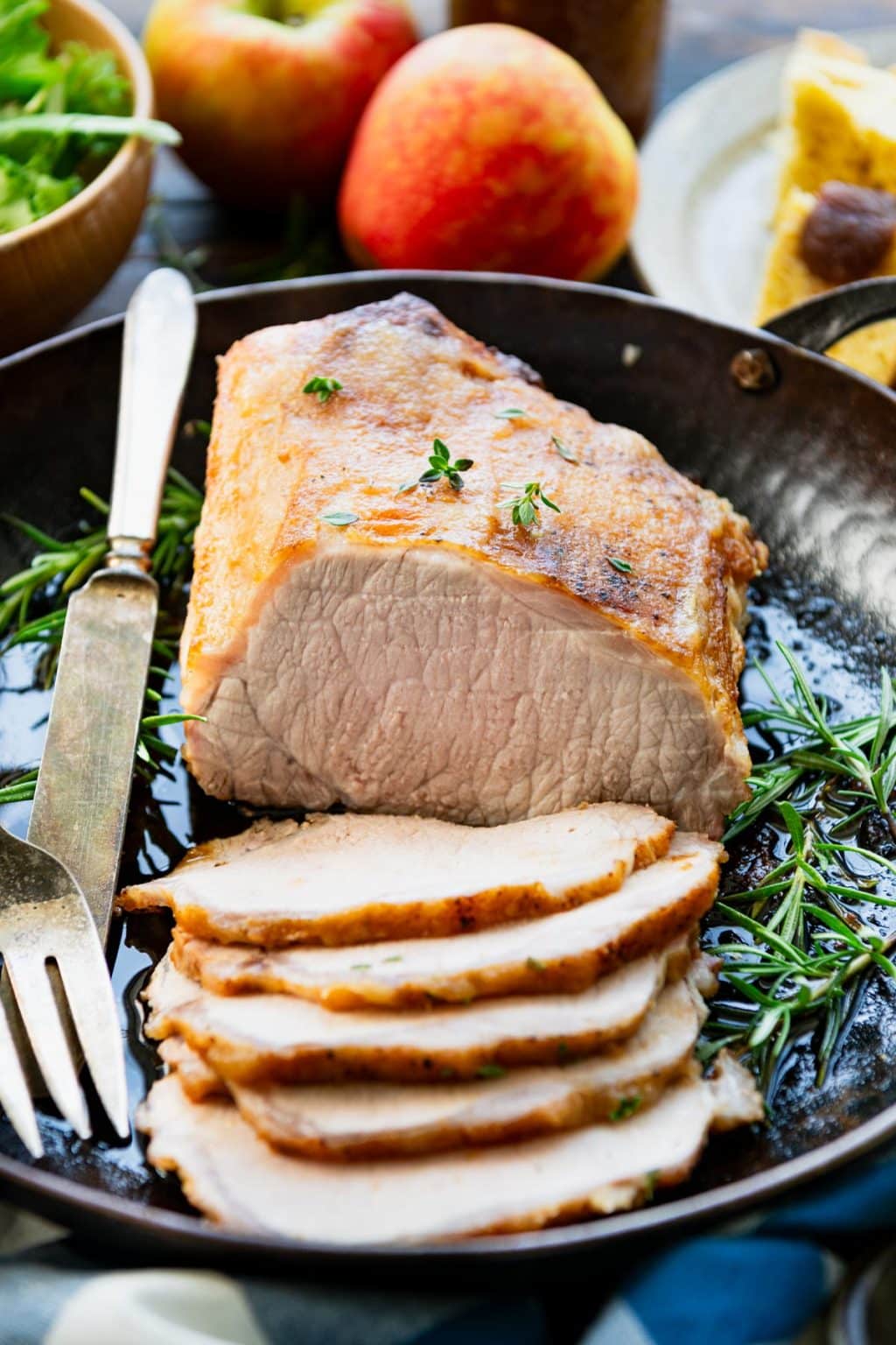 Oven Roasted Pork Loin with Apple Glaze - The Seasoned Mom