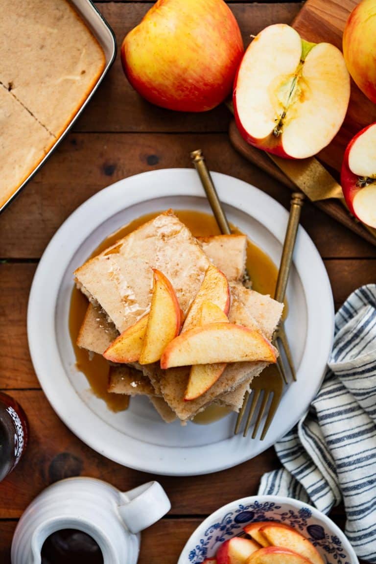 The Easiest Baked Apple Pancakes - The Seasoned Mom