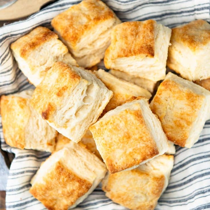 Flaky Biscuits (a Farmhouse Favorite!) - The Seasoned Mom