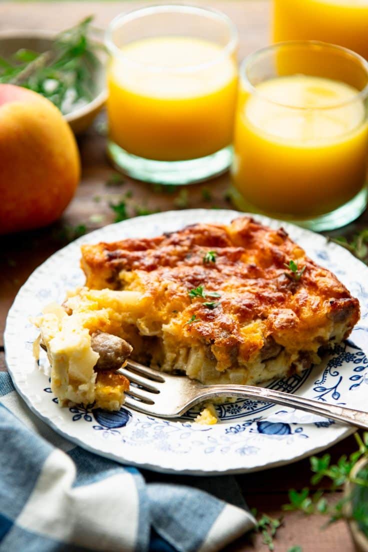 Maple Sausage and Apple Breakfast Bake - The Seasoned Mom