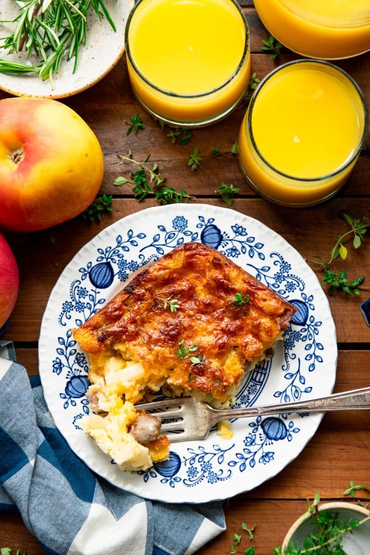 Maple Sausage and Apple Breakfast Bake - The Seasoned Mom