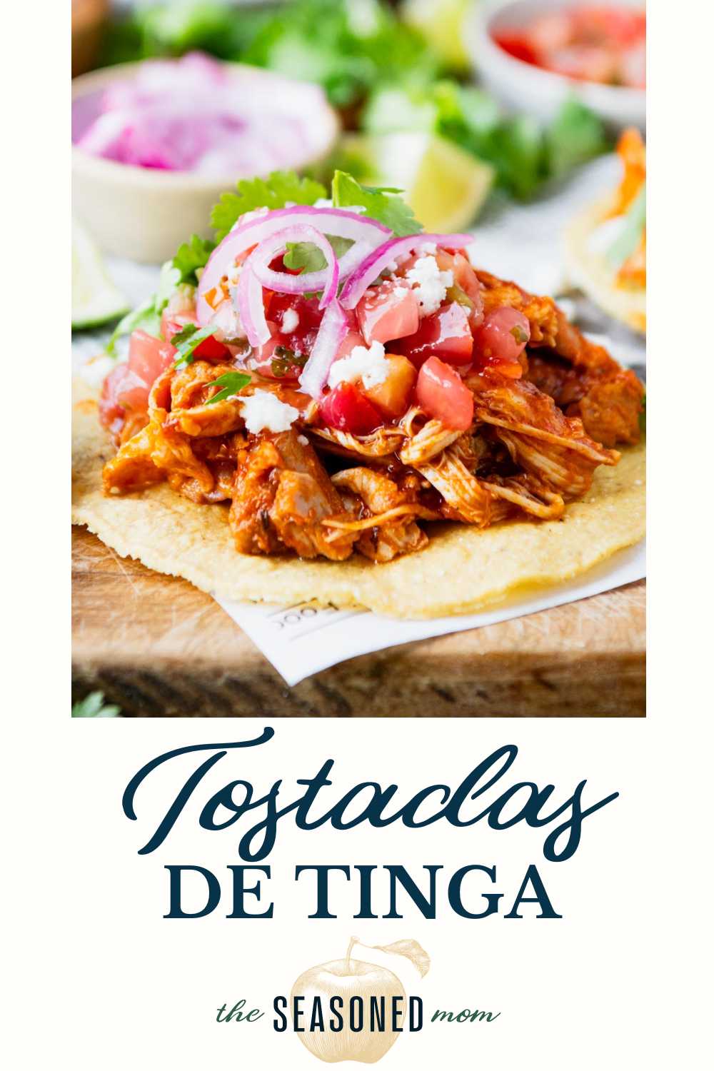 Crock Pot Tostada de Tinga (Chicken Tostadas)