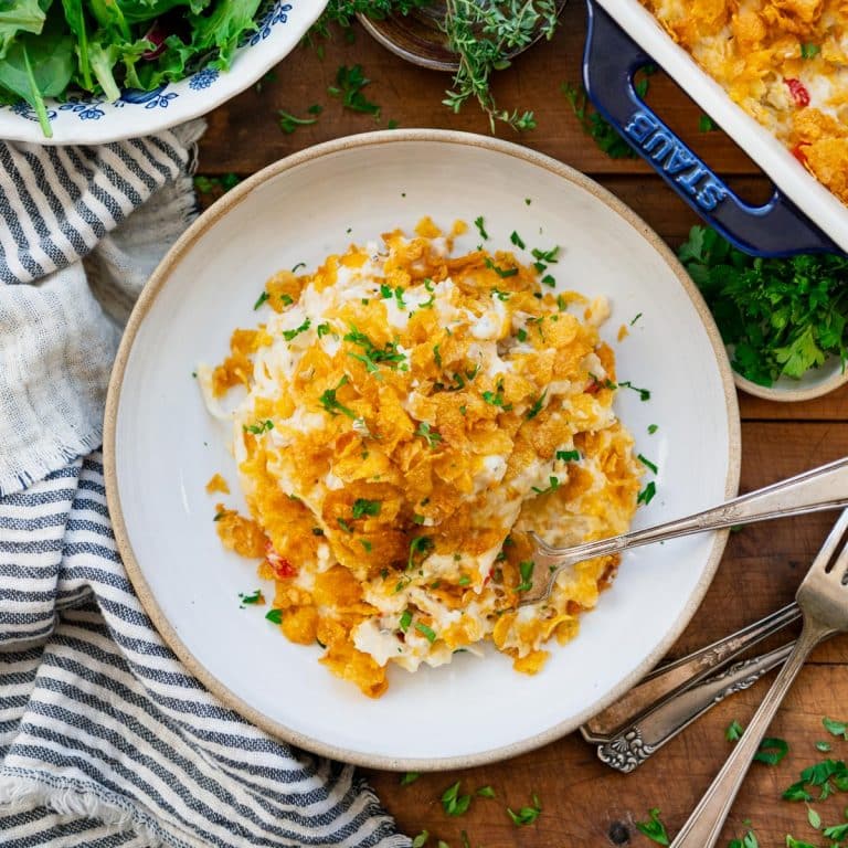 Dump-and-Bake Chicken Potato Casserole - The Seasoned Mom