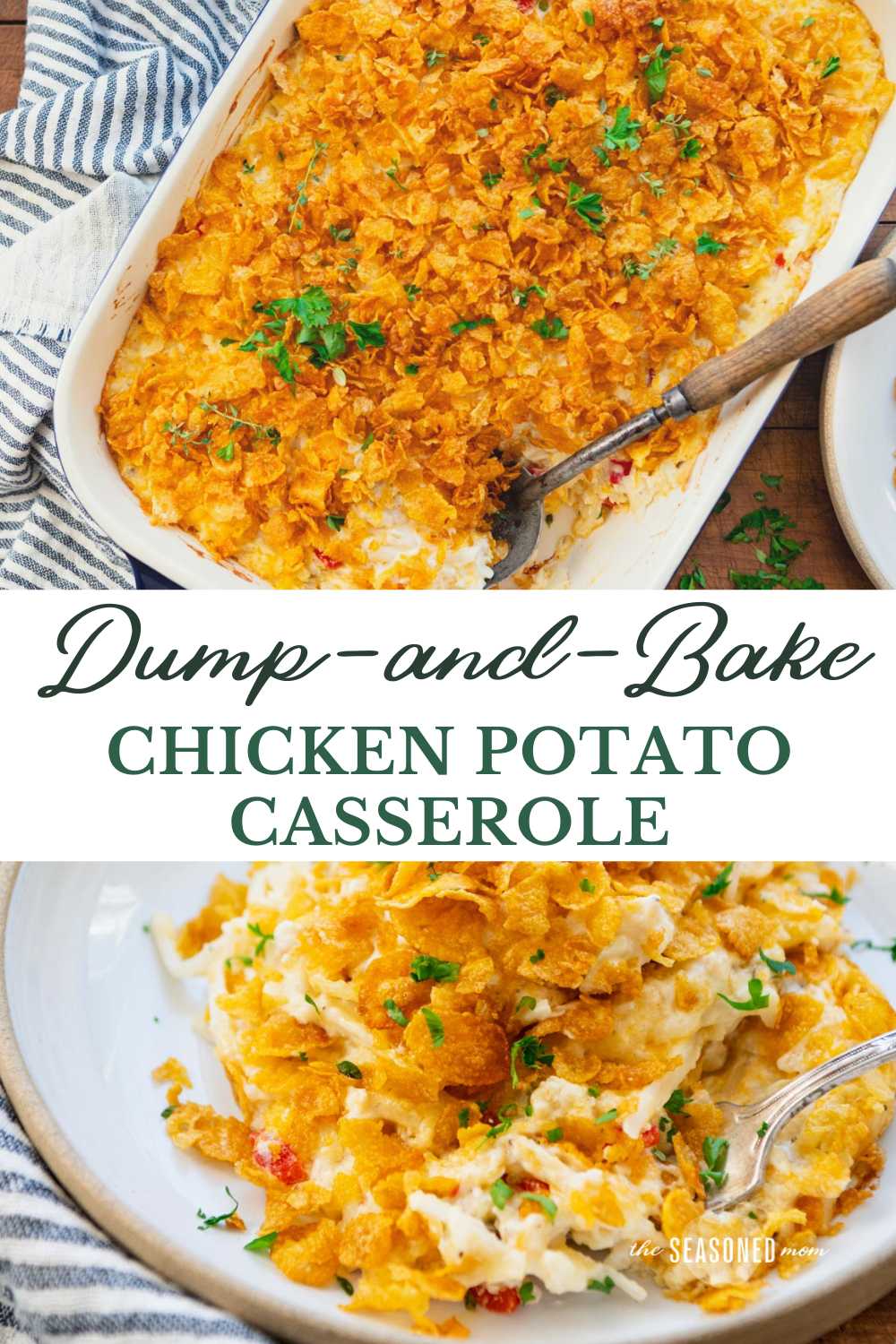 Dump-and-Bake Chicken Potato Casserole - The Seasoned Mom