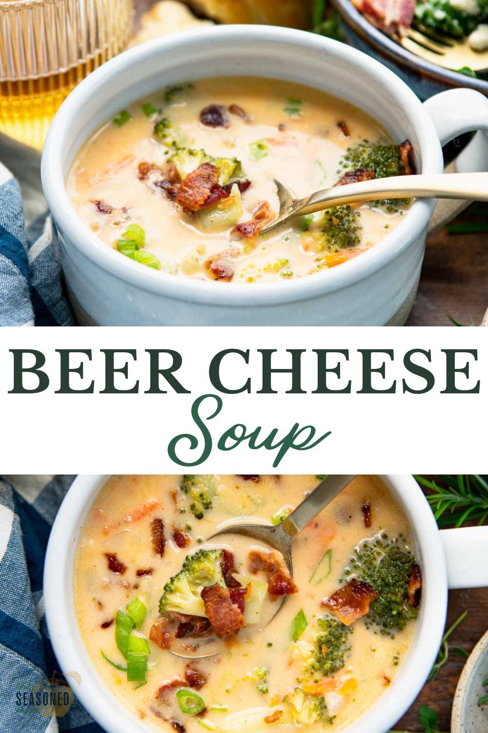 Beer Cheese Soup with Bacon and Broccoli - The Seasoned Mom