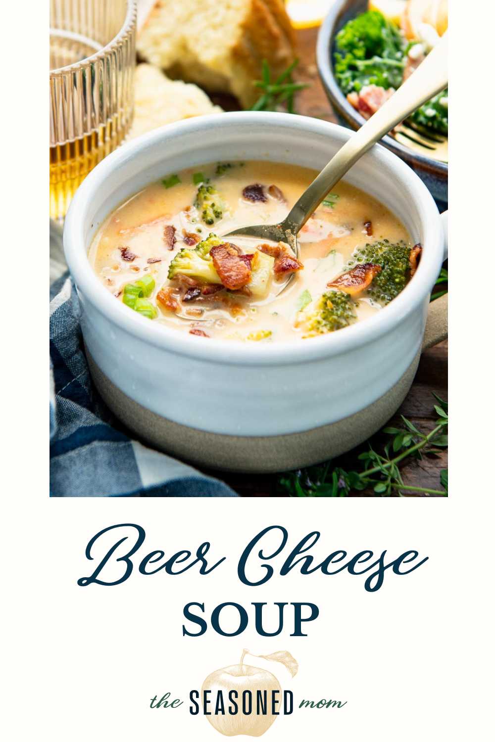 Beer Cheese Soup with Bacon and Broccoli - The Seasoned Mom