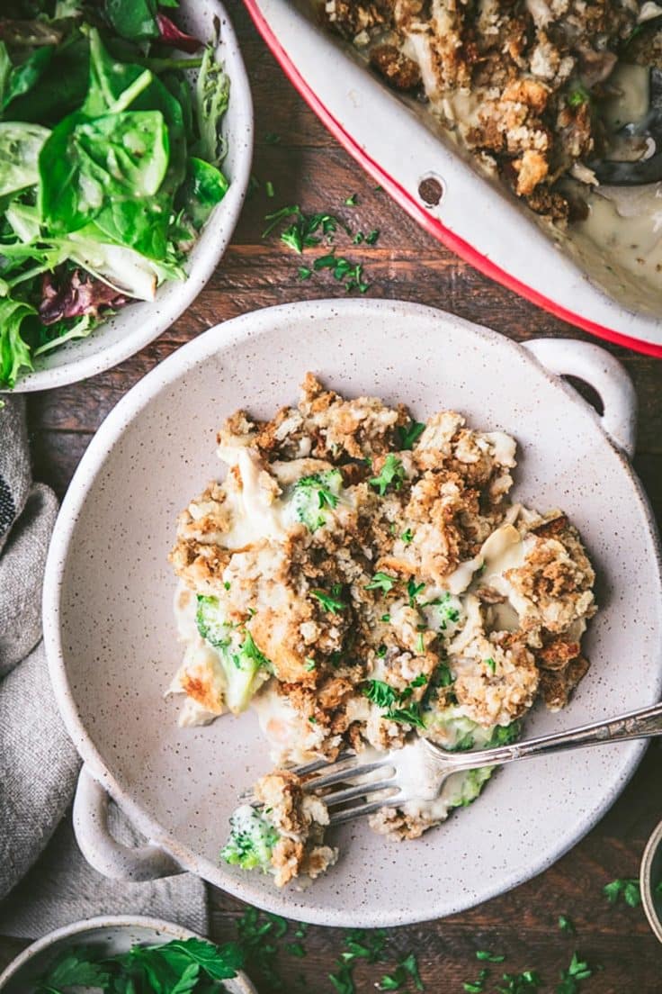 Chicken Broccoli Stuffing Casserole - The Seasoned Mom