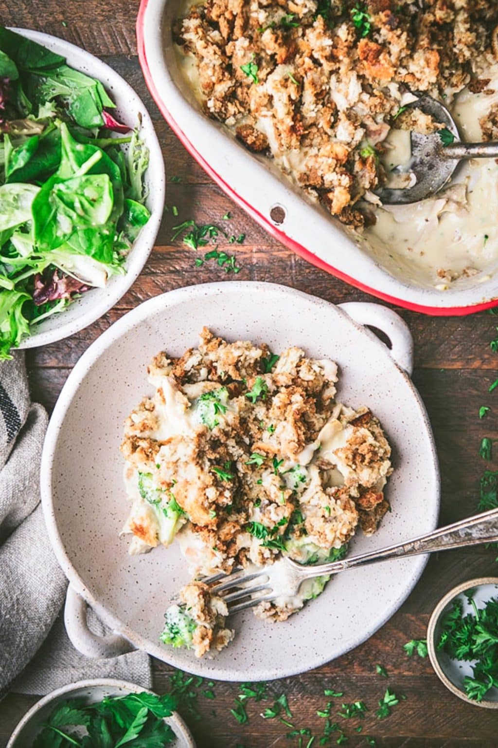 Chicken Broccoli Stuffing Casserole - The Seasoned Mom